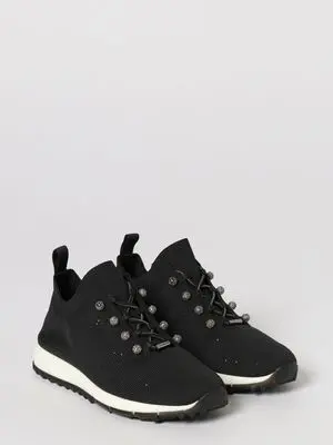JIMMY CHOO Veles Embroidered Sequined Stretch Jersey Sneakers - Black