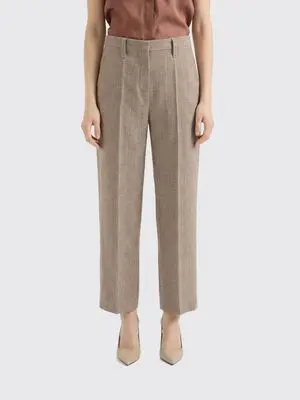 Brunello Cucinelli Prince Of Wales Check Linen Trousers