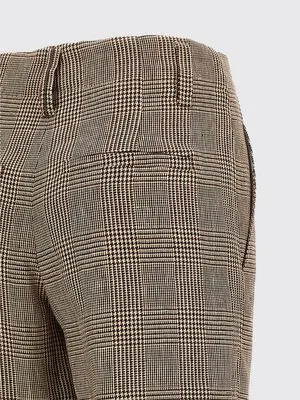 Brunello Cucinelli Prince Of Wales Check Linen Trousers