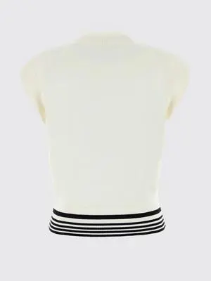 AUTRY Stretch Viscose Sleeveless High Neck Top With Logo