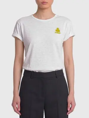 Isabel Marant Étoile Linen T-shirts With Logo - White 2