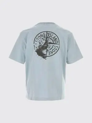 Stone Island Crewneck T-shirt With Graphic Back - Grey