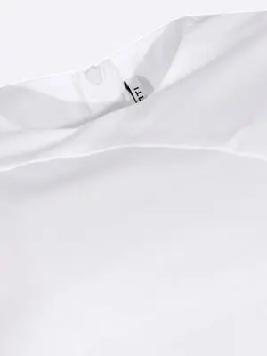 Liviana Conti Sleeveless Crew-neck Cotton Top With Tie Detail - White