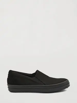 Rick Owens Penta Boat Slip-on Sneakers In Cotton Canvas - Black