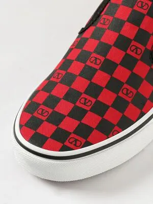 VANS Checkered Canvas Sneakers Valentino Garavani X - Red