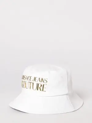 Versace Cotton Twill Hat With Logo - White