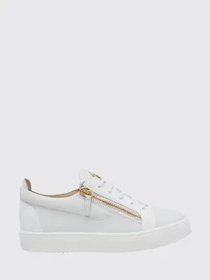GIUSEPPE ZANOTTI Frankie Leather And Patent Leather Sneakers - White