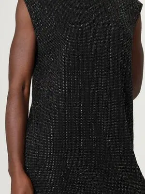 Emporio Armani Embellished High Neck Mini Dress