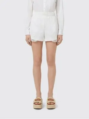 Versace Cotton And Lace Jogging Shorts - White