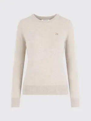 Maison Kitsuné Merino Wool Crew-neck Pullover - Sand