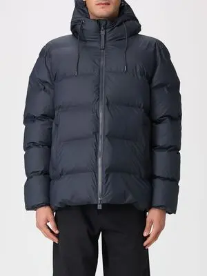 Rains Padded Jacket With Drawstring Hood - Navy