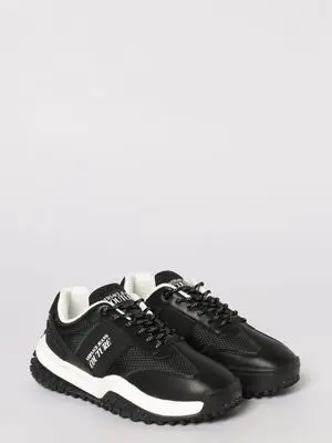 Versace Leather And Nylon Sneakers
