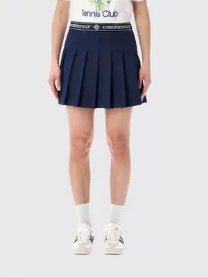 Casablanca Cotton Blend Mini Skirt - Blue