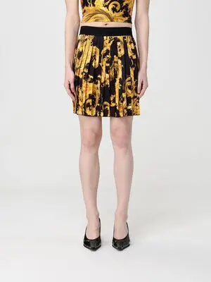 Versace Pleated Crêpe Skirt - Black