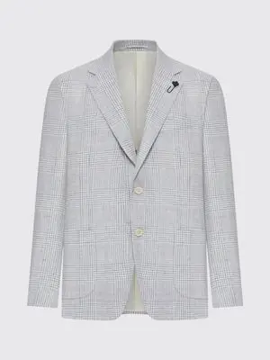 LARDINI Single-breasted Wool Silk And Linen Blazer