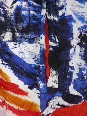 DANIELA GREGIS Silk Palazzo Trousers With Graphic Print