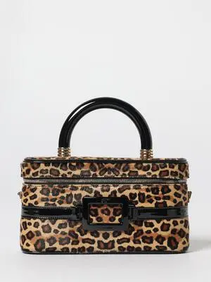 ROGER VIVIER Leopard Print Vanity Case Bag