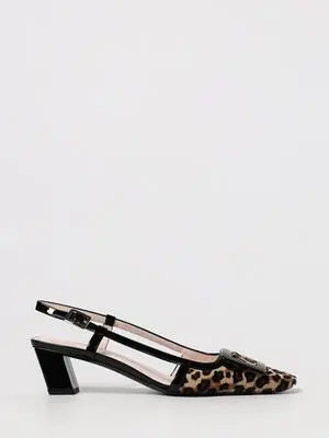 ROGER VIVIER Slingback Pumps With Buckle Detail - Natural