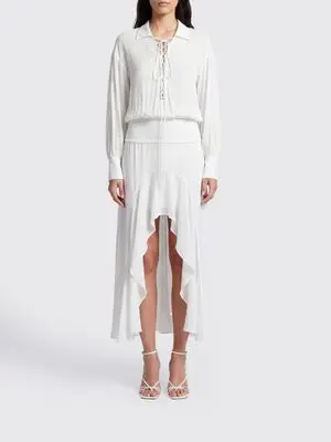 Patrizia Pepe Viscose Midi Dress - White