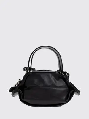 Kenzo Kumo Mini Smooth Lambskin Leather Handbag With Double Handle - Black