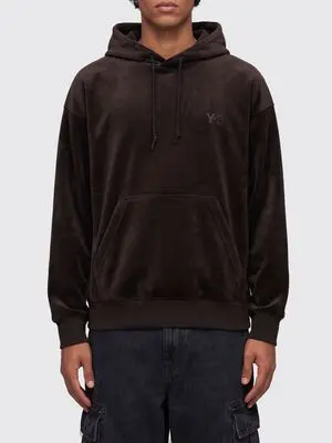 Y3 Velvet Hoodie With Drawstring And Kangaroo Pocket - Black