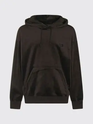 Y3 Velvet Hoodie With Drawstring And Kangaroo Pocket