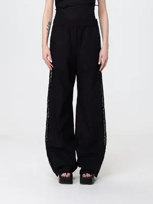 MSGM High-waisted Embroidered Lace Palazzo Pants