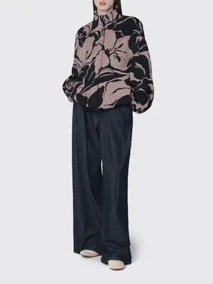 Dries Van Noten Cotton Blend Bomber Jacket With Floral Print