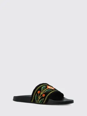 Casablanca Floral Embroidered Terry Mules