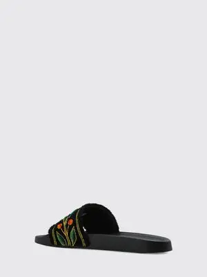 Casablanca Floral Embroidered Terry Mules