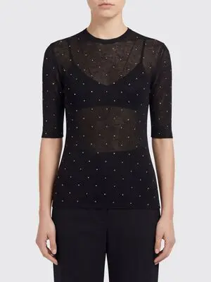 Rabanne Studded Viscose Top - Black