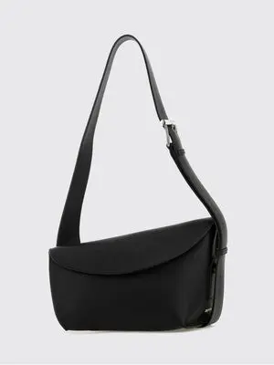 Alexander McQueen Sling T-bar Asymmetric Calf Leather Shoulder Bag - Black