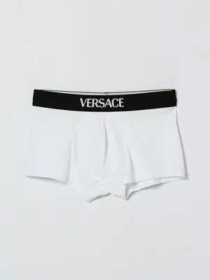 Versace Boxer Shorts With Logo Band - White
