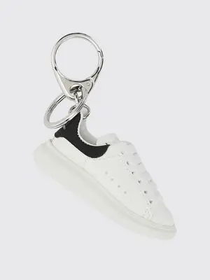 Alexander McQueen Sneakers Leather And Metal Keychain - White