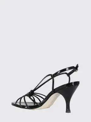AeydĒ Solange Slingback Sandals In Patent Leather - Black