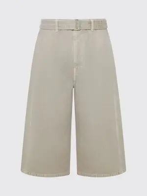 LEMAIRE Belted High-waisted Knee-length Denim Shorts - Grey