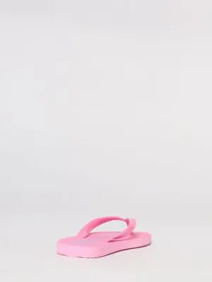 Versace Rubber Flip Flops With Printed Logo - Pink