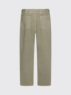 LEMAIRE Wide Leg Cotton Trousers With Adjustable Belt