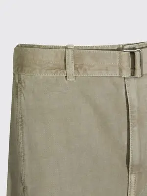 LEMAIRE Wide Leg Cotton Trousers With Adjustable Belt