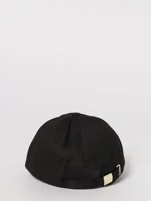 Versace Cotton Twill Baseball Cap With Logo Print - Black