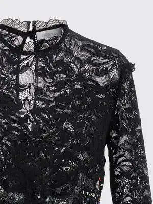 Rabanne Long Sleeve Lace And Floral Print Dress
