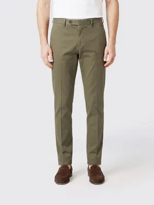 PT TORINO Stretch Cotton And Silk Chino Trousers - Grey