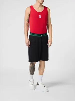 Philipp Plein Silk Jogging Shorts - Black
