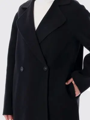 Stella McCartney Long Double-breasted Pure Wool Coat With Lapels