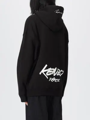 Kenzo Cotton Hoodie With Floral Detail