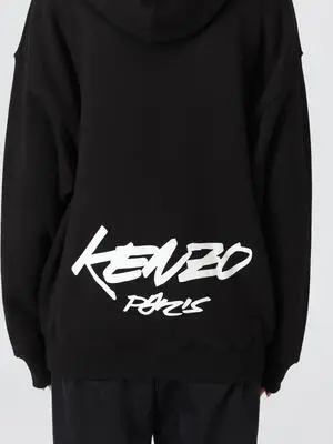 Kenzo Cotton Hoodie With Floral Detail