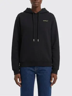 Off-White Cotton Hoodie - Black