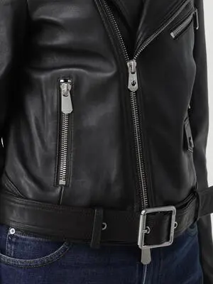 Pinko Leather Biker Jacket