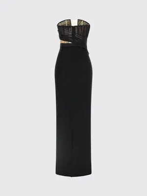 NENSI DOJAKA Strapless Gown With Sheer Detailing