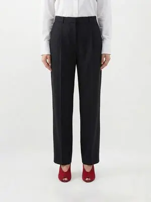 TOTEME Classic Trousers In Wool Blend - Black